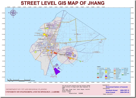 Street Level GIS Map of Jhang | Pakistan GIS